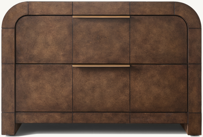 Lucien Parchment Closed Nightstand | RH