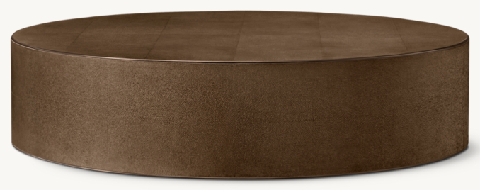 Saunderson Shagreen Plinth Round Coffee Table | RH