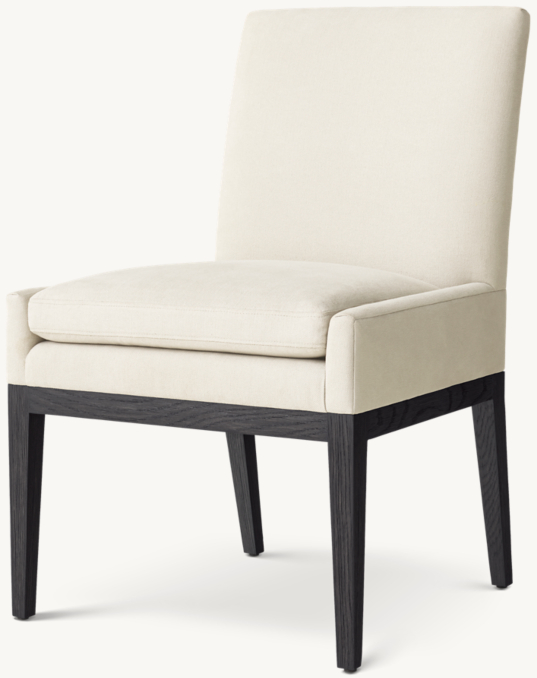 Morgan Barrelback Slope Arm Fabric Dining Armchair | RH