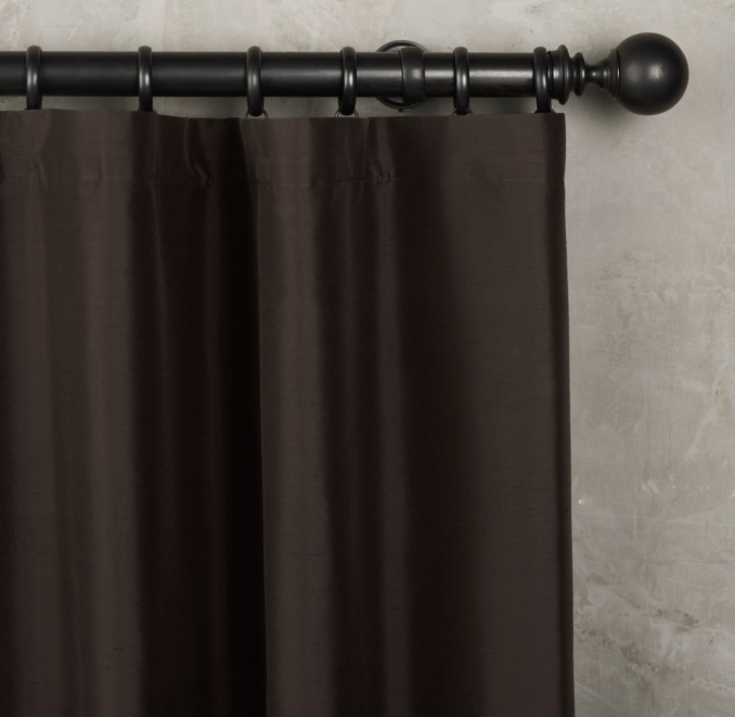 Thai Silk Solid Drapery - Rod-Pocket