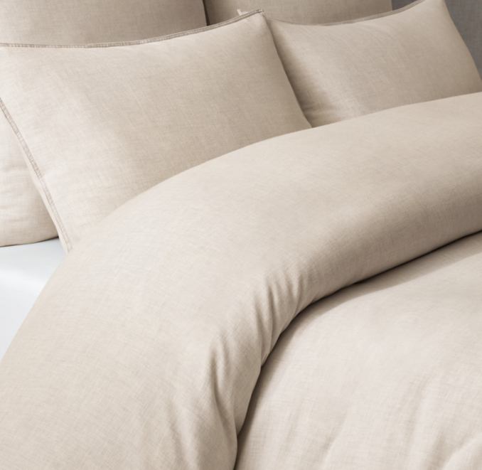 Heathered Cotton Cashmere Duvet Cover