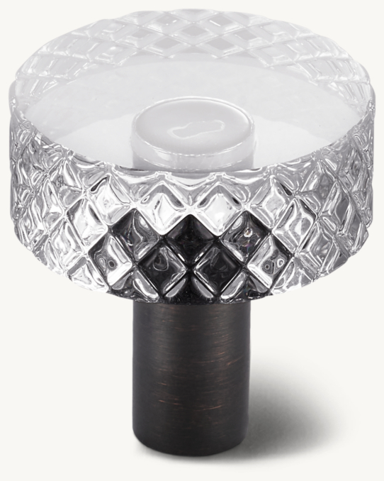 Lambeth Knurled Crystal Knob | RH