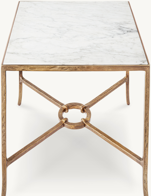 Capella SQUARE SIDE TABLE - MARBLE/BRASS