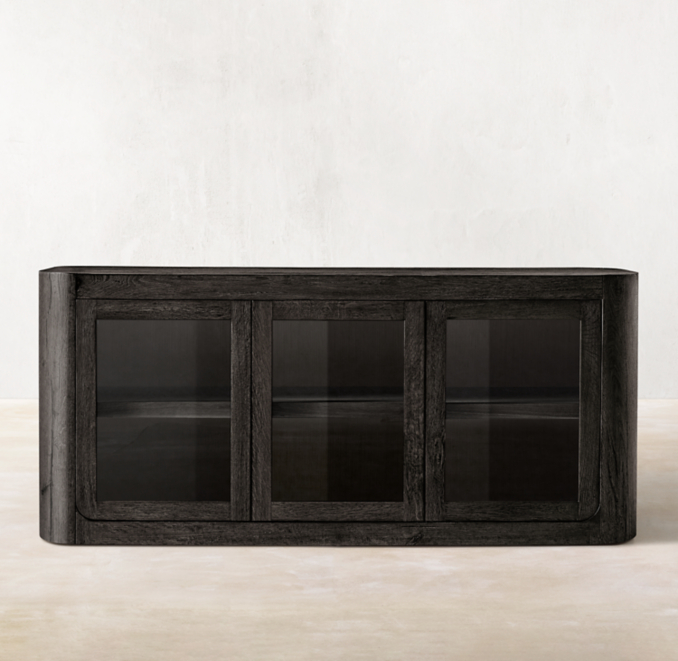 Oslo Glass Triple-Door Media Console