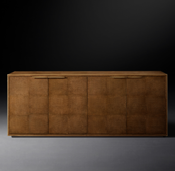 SAUNDERSON SHAGREEN PANEL 4-DOOR MEDIA CONSOLE