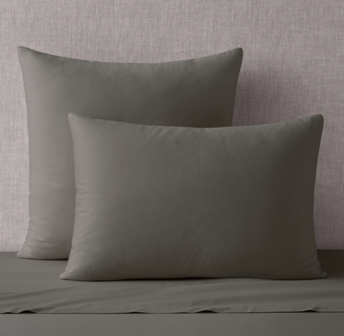 Italian Garment-Dyed Brushed Cotton Sham