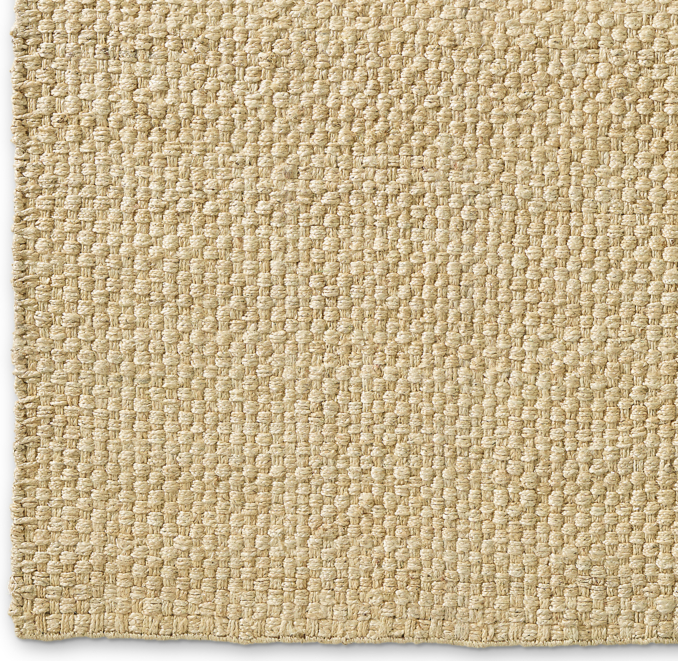Basket Weave Jute Rug Swatch - Linen