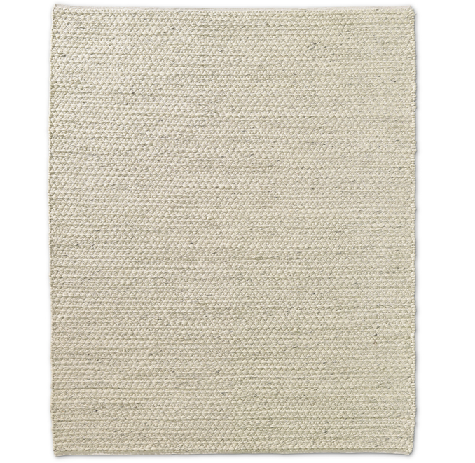 Chunky Mini-Diamond Wool Rug - Ivory