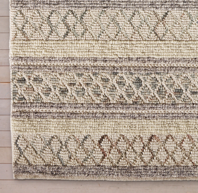 Strata Rug Swatch - Natural/Grey