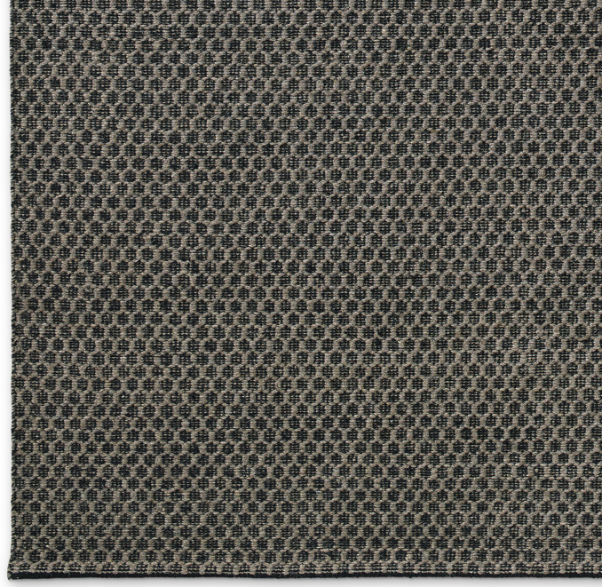 Honeycomb Wool Rug Swatch - Black