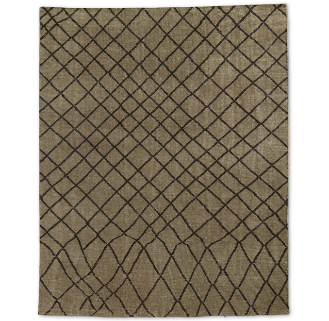 Sketched Diamond Rug - Caramel