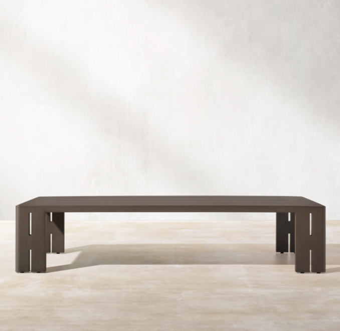 Matira Aluminum Rectangular Coffee Table