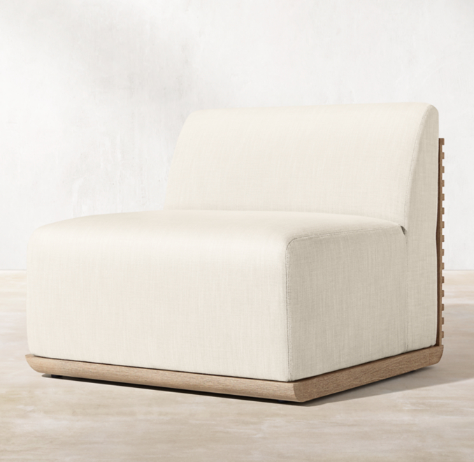 Trelica Teak Modular Armless Chair