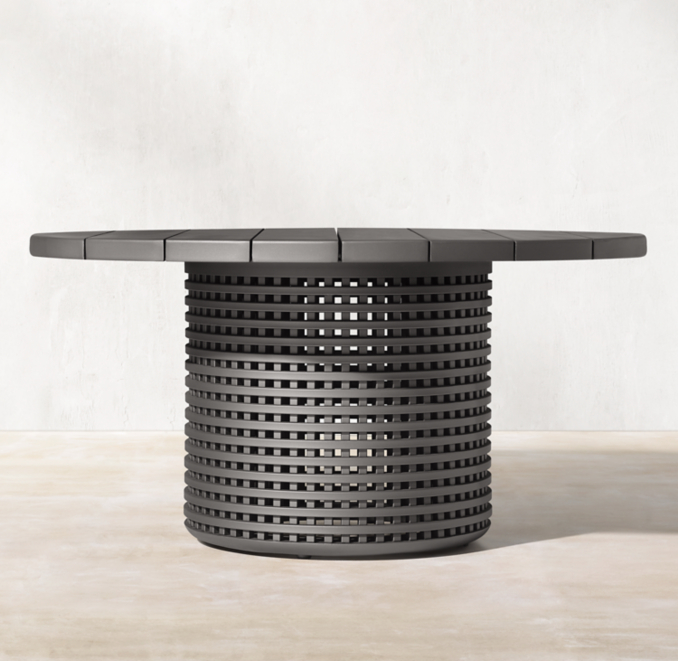 Trelica Aluminum Round Dining Table
