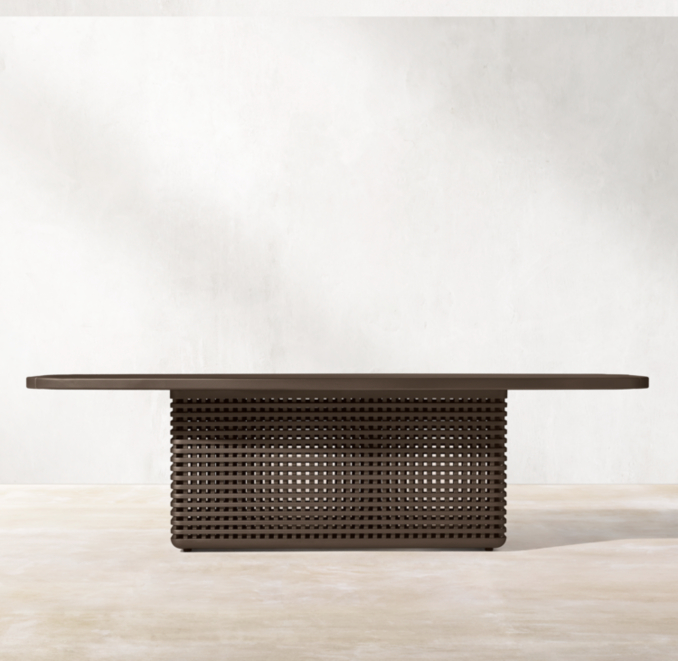 Trelica Aluminum Rectangular Dining Table