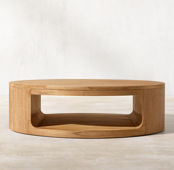Oslo Open Teak Round Coffee Table