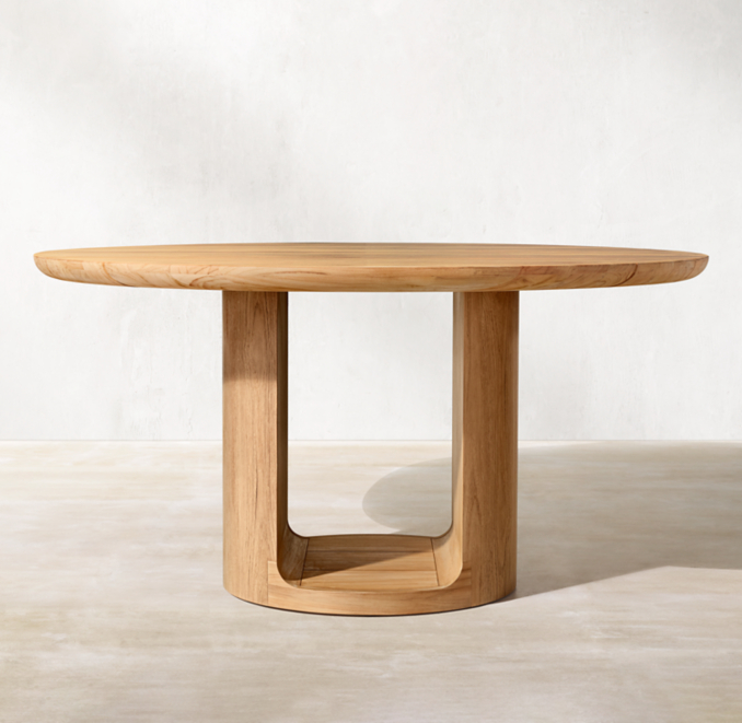 Oslo Open Teak Round Dining Table