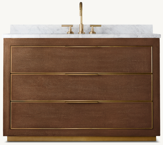 Cela Shagreen Single Extra-Wide Vanity