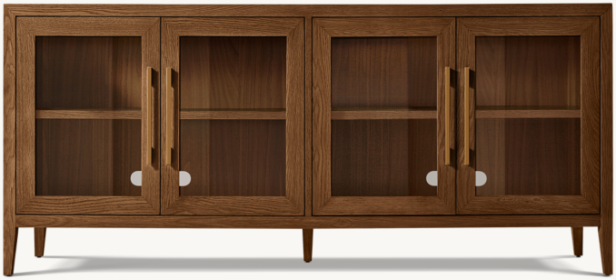 French CONTEMPORARY GLASS 4-DOOR SIDEBOARD | RH