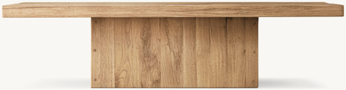 Reclaimed Oak Plinth Coffee Table RH TEEN