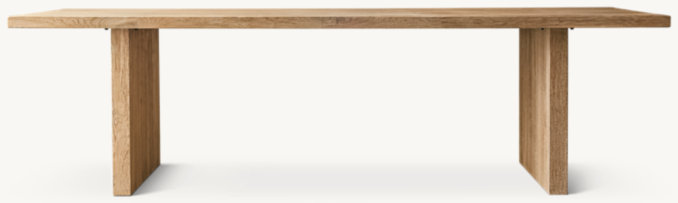 Reclaimed Oak Plank Rectangular Dining Table