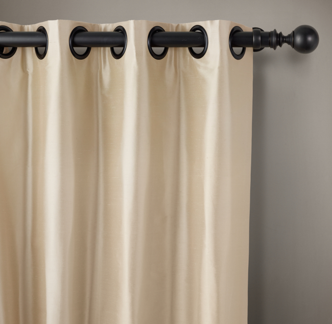 Custom Thai Silk Solid Grommet Drapery