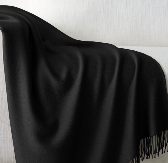 Italian Siena Lamb's Wool, Silk & Cashmere Throw | RH