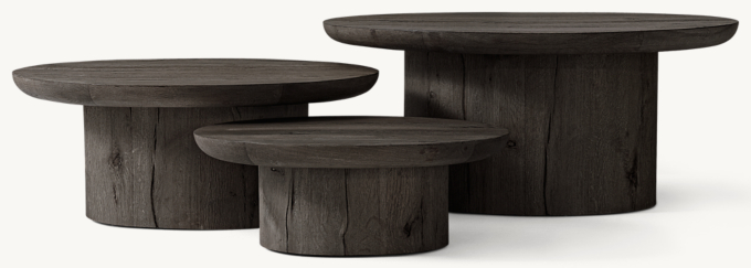 Oslo Pedestal Nesting Coffee Table RH