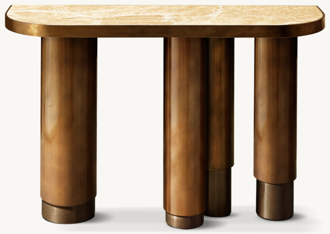 Onyx Tropez Demilune Console Table