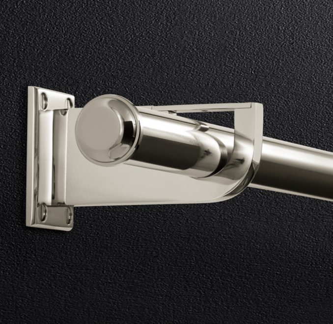 Bayonne Solid Brass End Cap Finial & Rod Set