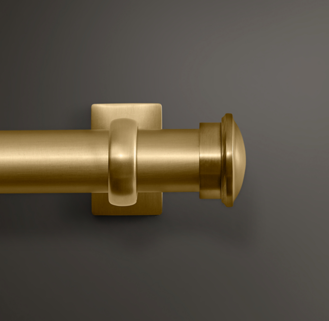 Estate Metal Endcap Finial & Rod Set
