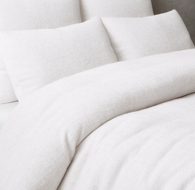 Cross Weave Cotton-Linen Bedding Collection | RH