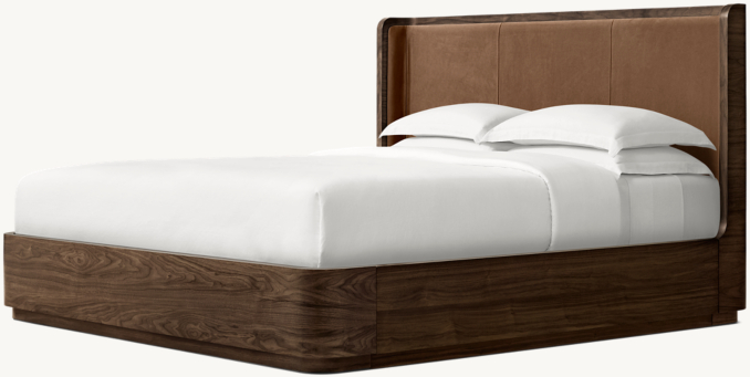 Santiago Leather Shelter Bed | RH