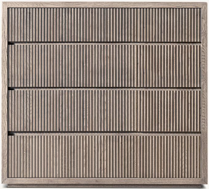Reclaimed Oak Reeded 5-Drawer Dresser | RH