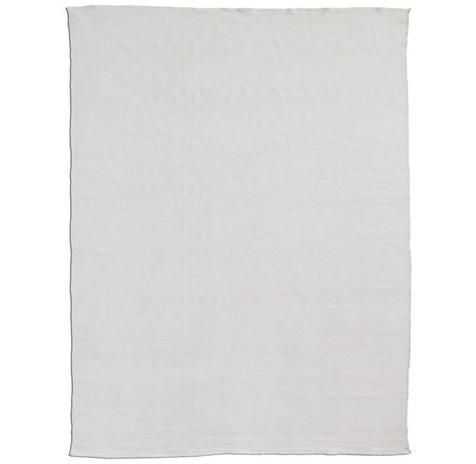 All-Weather Recycled Heathered Solid Outdoor Rug - White