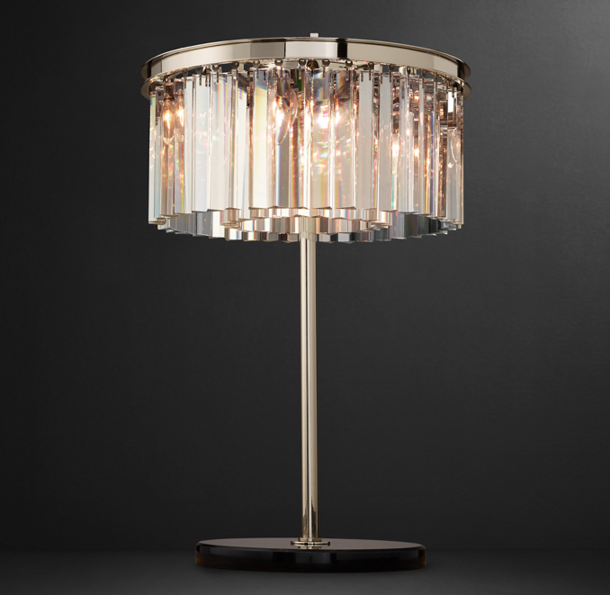 Rhys Clear Glass Prism Table Lamp