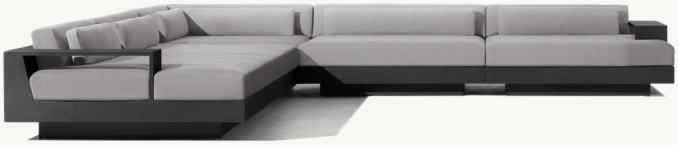 Cape Town Aluminum Modular L-Sectional Daybed