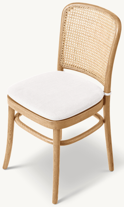 Juliette Cane Dining Side Chair Fabric Cushion