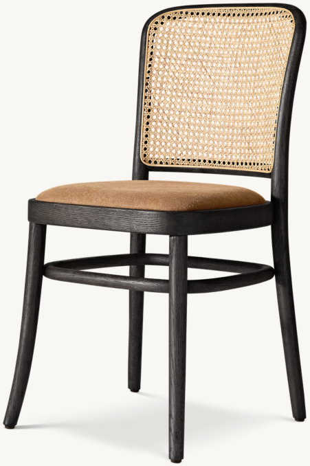 Juliette Cane Back Fabric Dining Side Chair