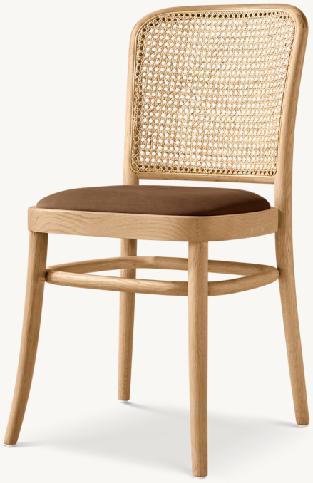 Juliette Cane Back Leather Dining Side Chair