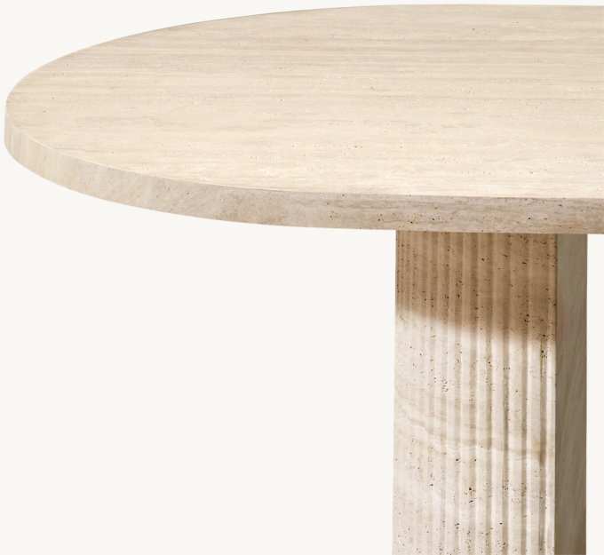 Byron Reeded Stone Dining Table | RH