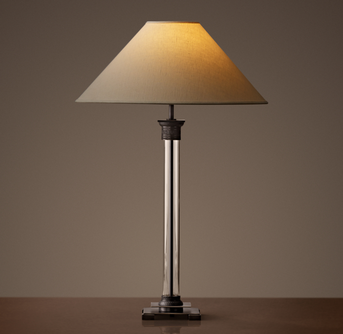 French Directoire Glass Table Lamp