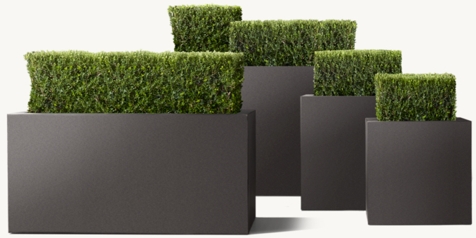 Estate Zinc Square Planter