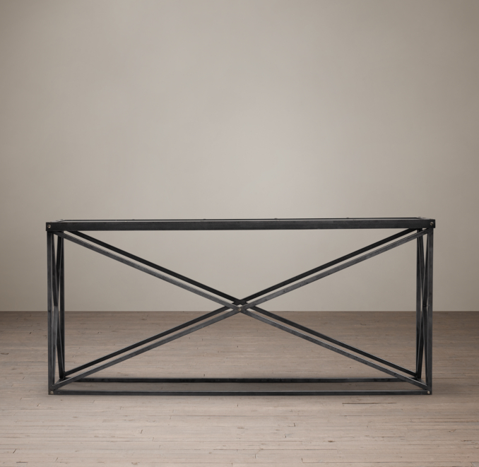 X-Brace Iron Console Table