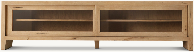 Wyeth Oak Glass Media Collection | RH