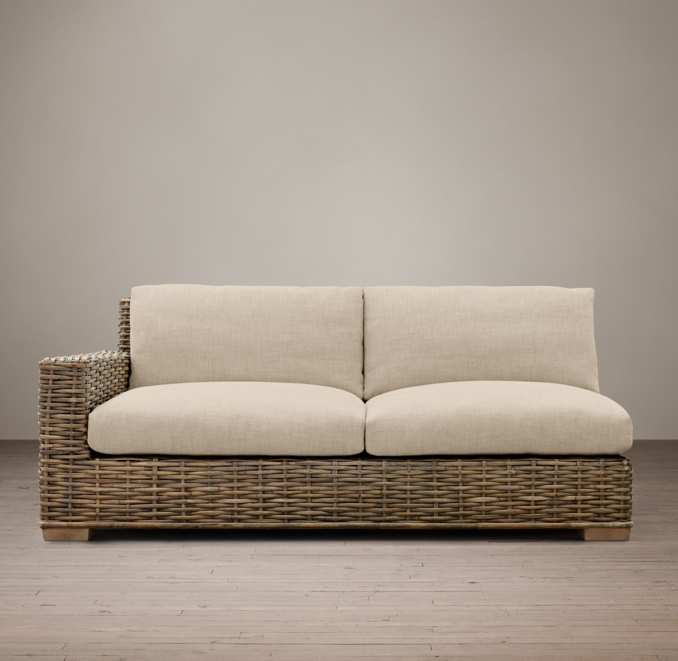 Antilles Rattan Left-Arm Sofa Frame