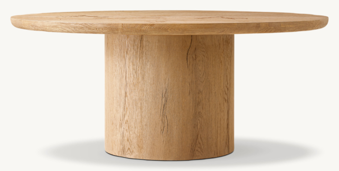 Oslo Pedestal Round Dining Table Collection | RH