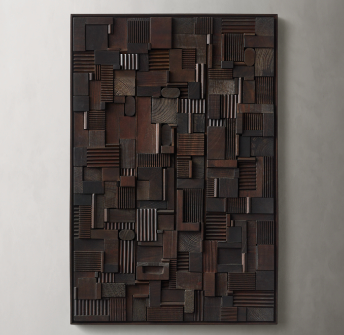 Abstract Wood Block Wall Art