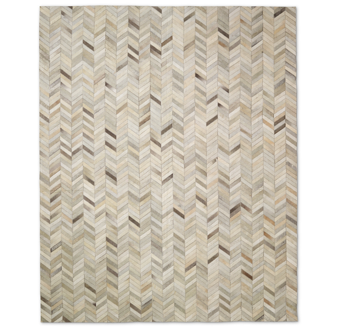 Chevron Cowhide Rug - Sand
