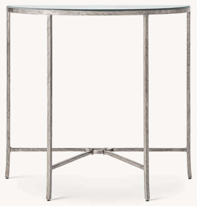 Josephine Glass Demilune Table